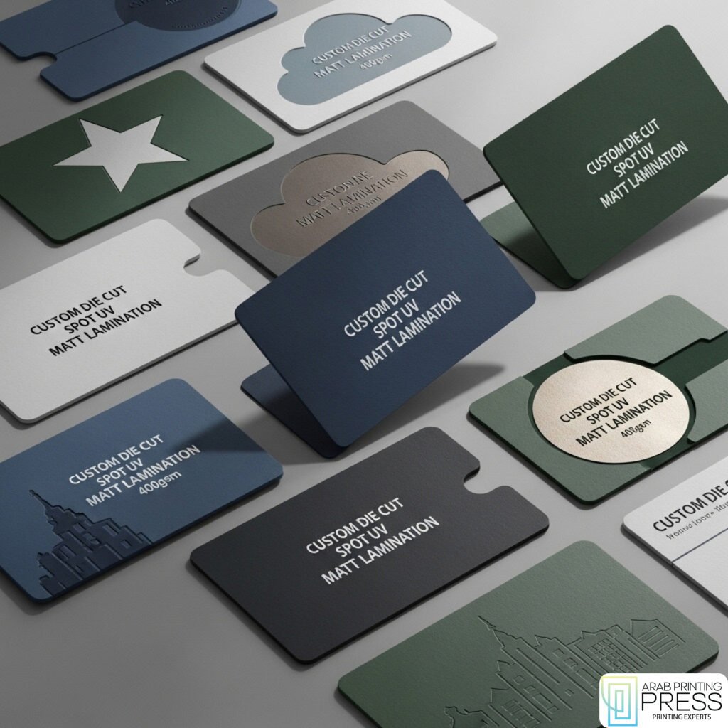 Custom Die Cut Spot UV Matt Lamination 400gsm | Arab Printing Press ...