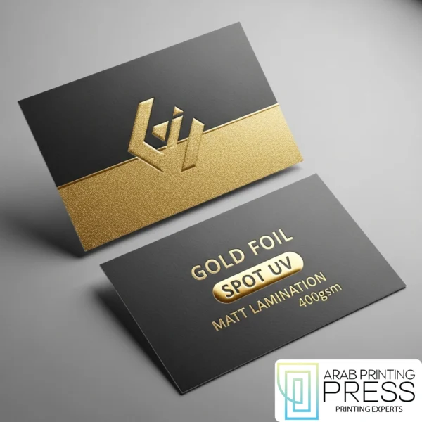 Gold Foil Spot UV Matt Lamination 400gsm | Arab Printing Press Printing ...